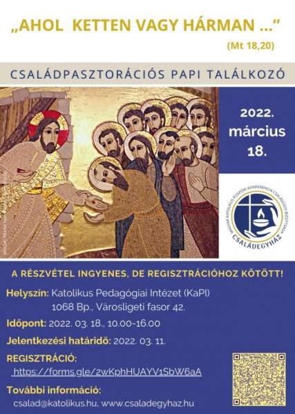 Tavaszi családpasztorációs papi találkozót tartanak Budapesten | Magyar ...